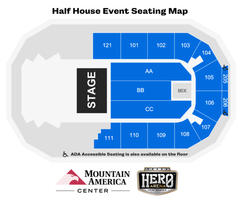 Seating Map - New - Mountain America Center